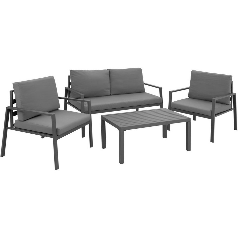 Tectake Essgruppe Sitzgruppe Göteborg Mit Tisch 4 Tlg Set Aus