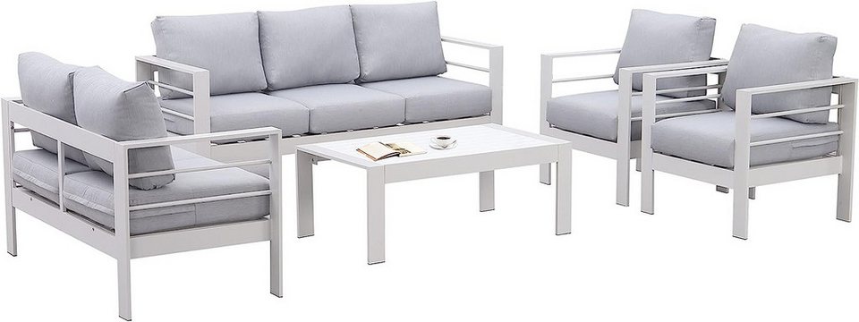 Mexo Gartenlounge Set Gartenmöbel Set Aluminum Lounge Möbel Outdoor