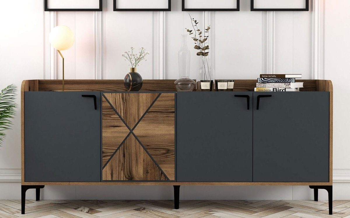 Luxusbetten24 Kommode Designer Kommode Venedik, Marmoroptik