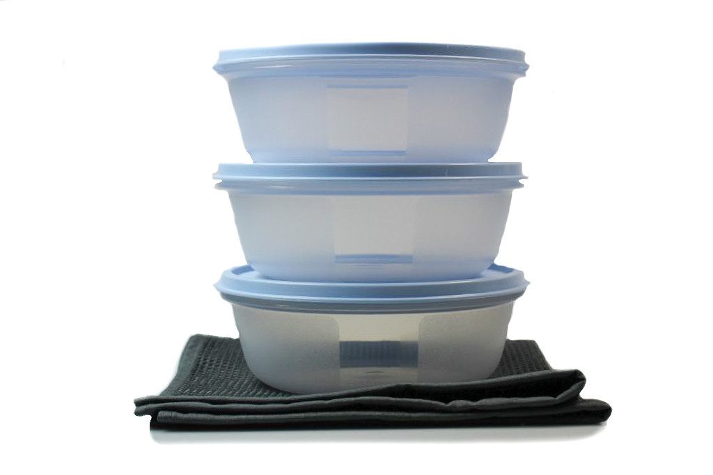 TUPPERWARE Back-Set Hit-Parade 630 ml mit Deckel (3) + GLASTUCH