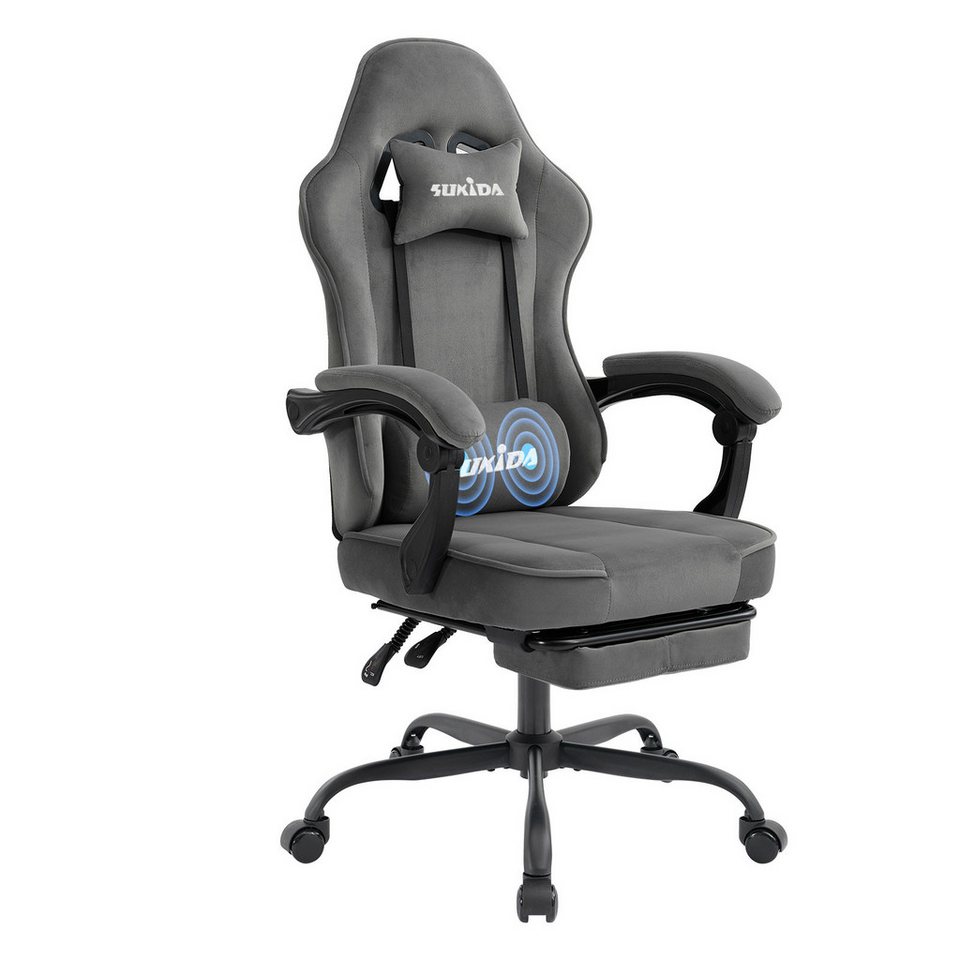 Blingbin Gaming Stuhl Für Erwachsene Pc Computersessel Mit Fußstütze