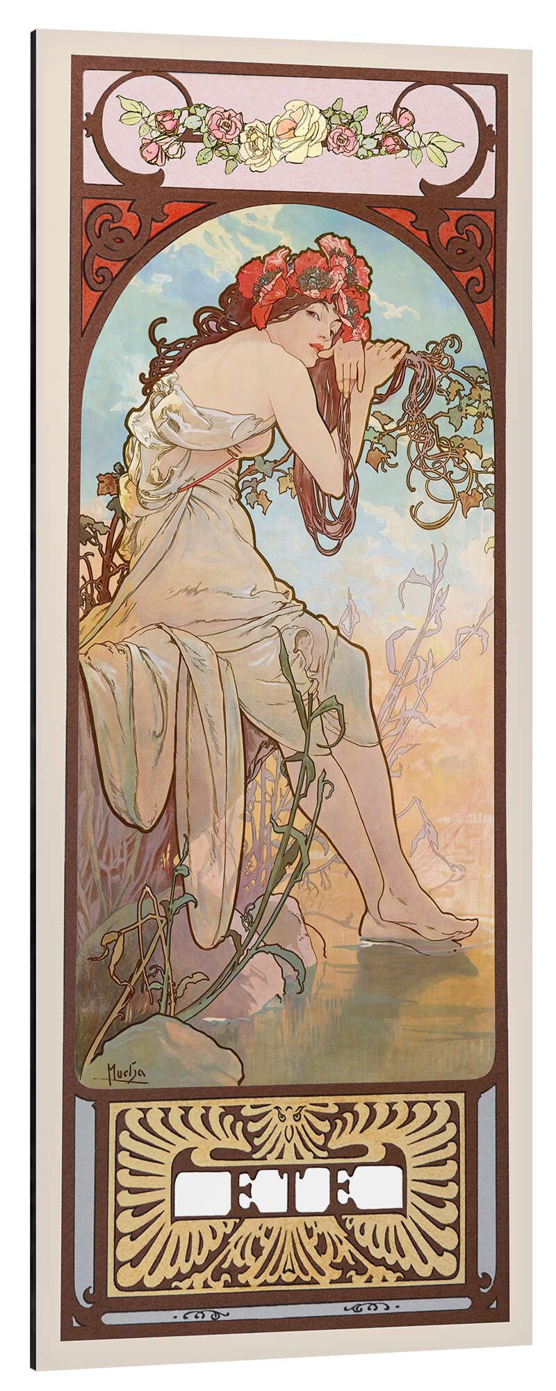 Posterlounge Alu Dibond Druck Alfons Mucha Die Vier Jahreszeiten