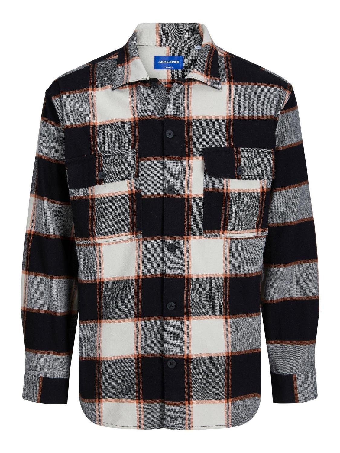 Jack And Jones Langarmhemd Jorblafri Check Overshirt Ls Bf Mit Brusttaschen
