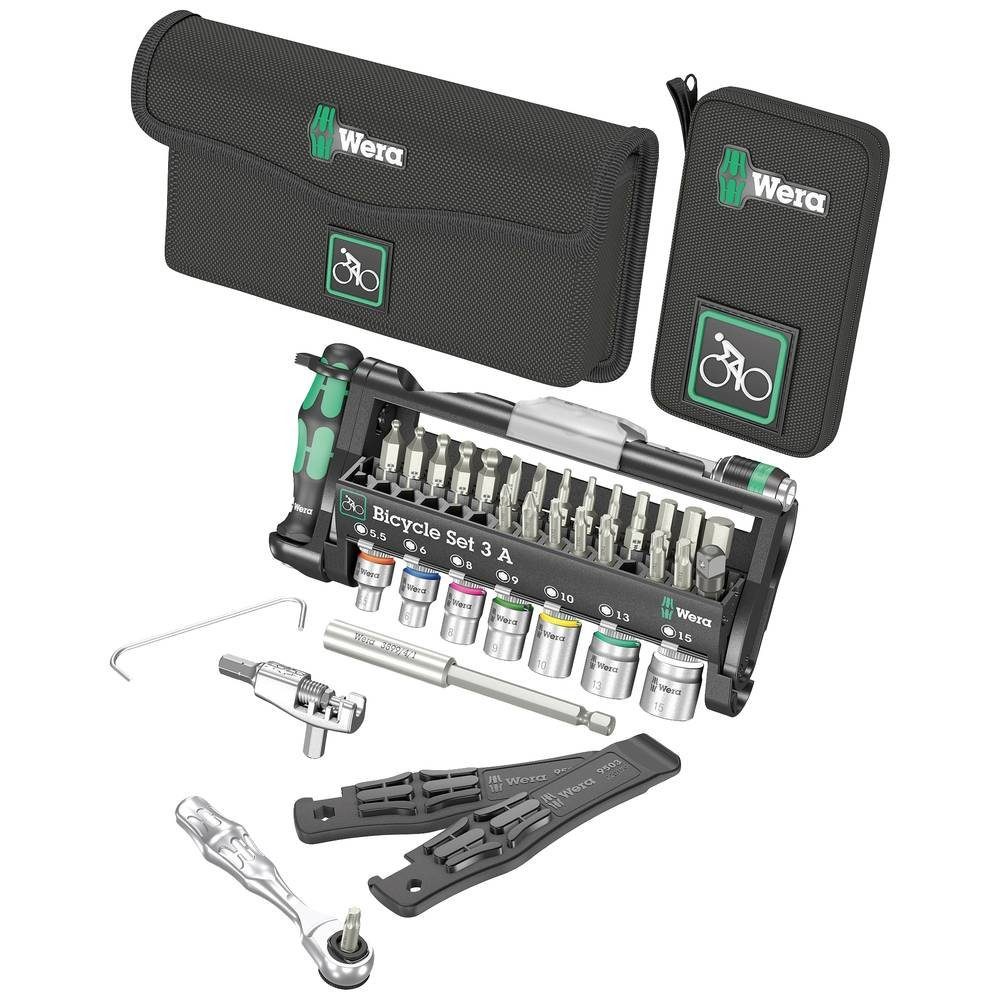 Wera Bit-Set Bits-Sortiment mit Ratsche + Nüssen 40-teilig