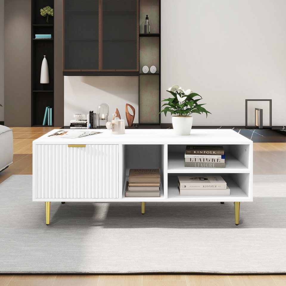 Redom Couchtisch Bestelltisch Mit Metallfüße Elegantes Licht Luxus