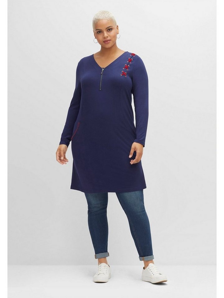 Sheego By Joe Browns Midikleid Große Größen Mit Schnürung Und