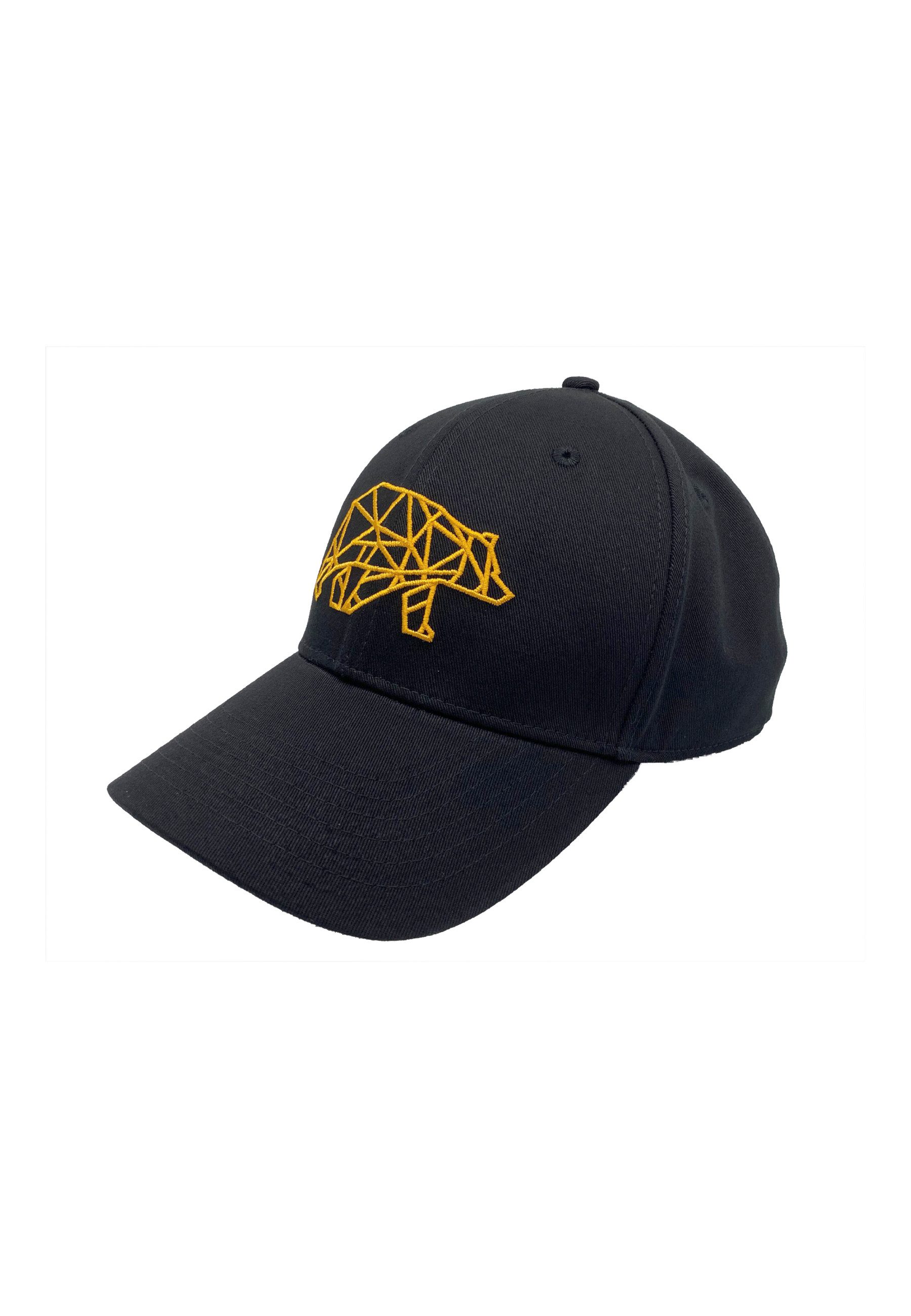 FORSBERG Snapback Cap schwarze Cap mit gelbem Logo