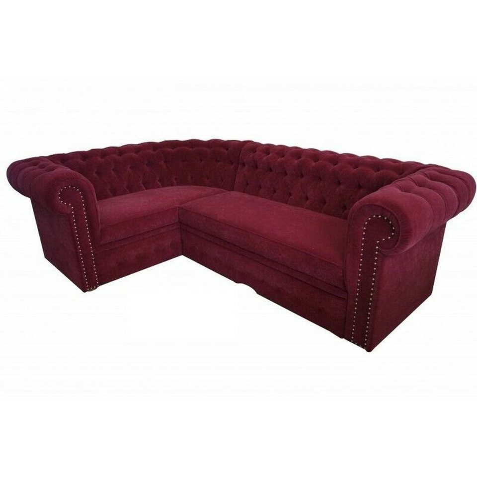Jvmoebel Schlafsofa Ecksofa Chesterfield Polster Sofa Eckgarnitur Samt