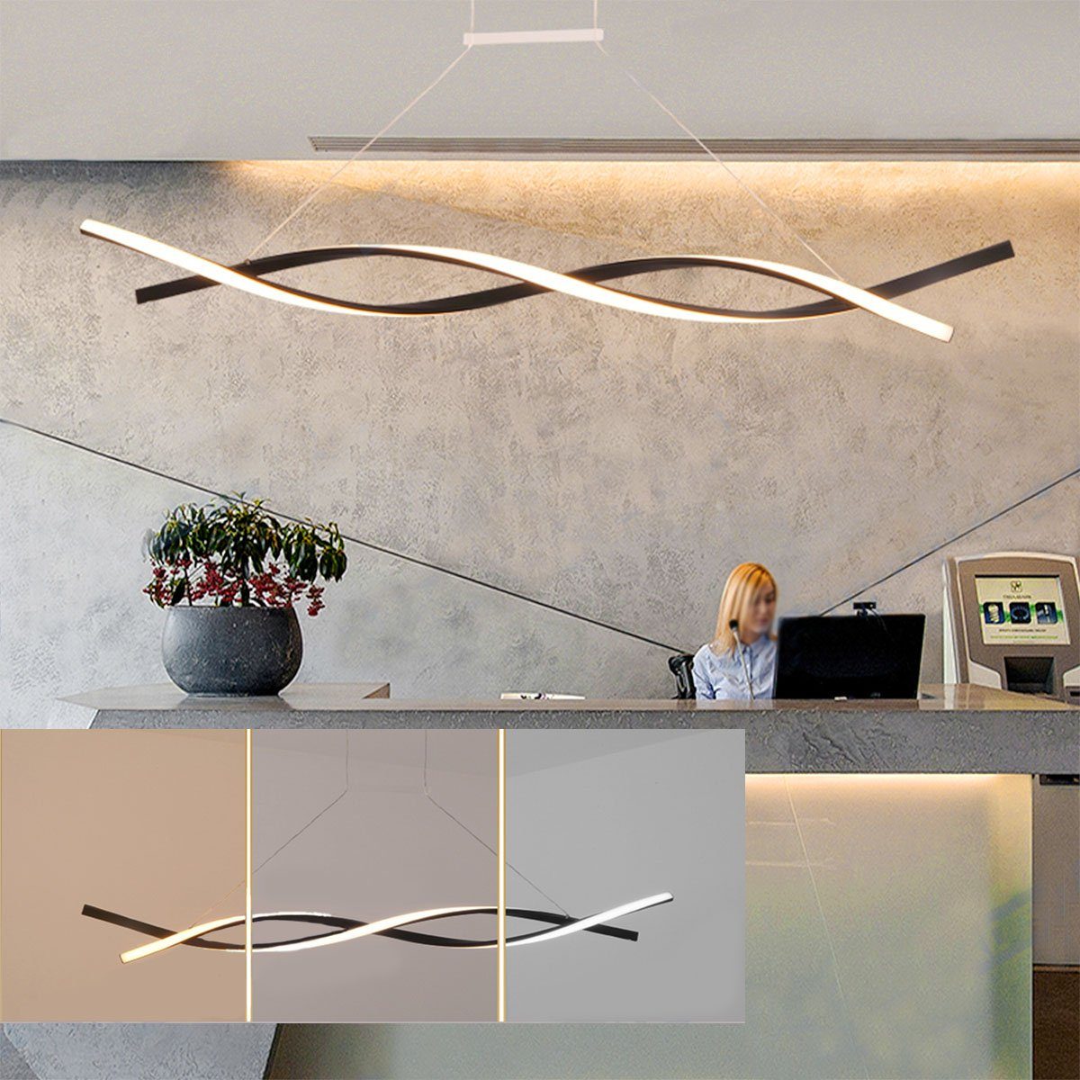 Oyajia Led Pendelleuchte 24w Led Pendelleuchte 80cm Dimmbar Hängelampe