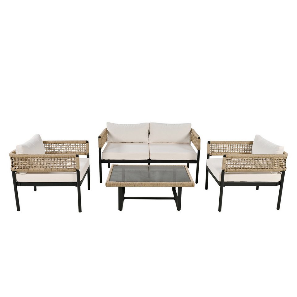 Okwish Gartenlounge Set Gartenmöbel Set Gartenmöbel Set Aus Seil 4