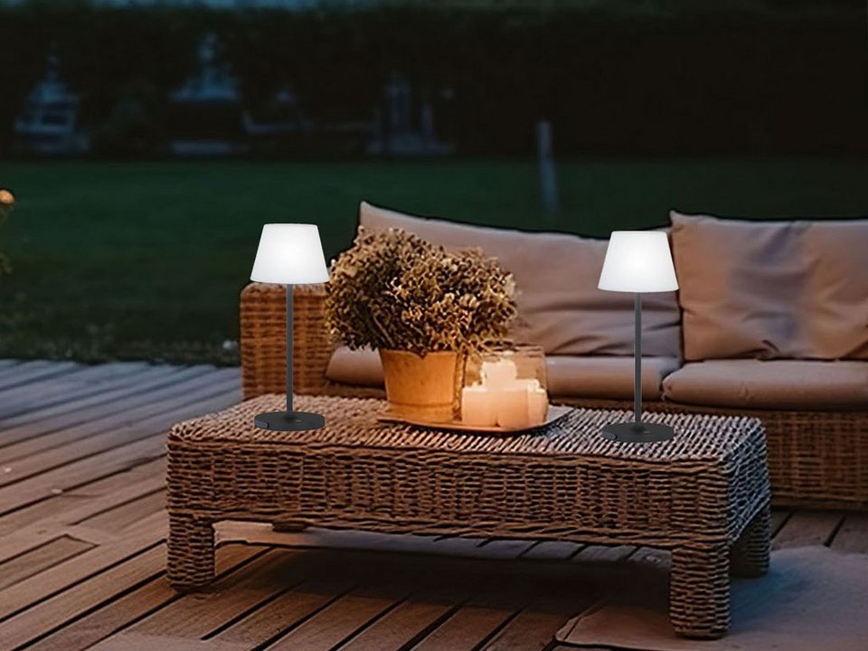 Meinewunschleuchte Led Außen Tischleuchte Usb Ladefunktion Led Fest