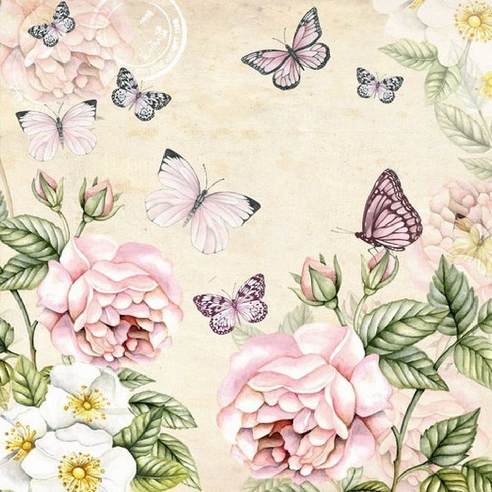 Ambiente Luxury Paper Products Papierserviette 20 Servietten Botanical