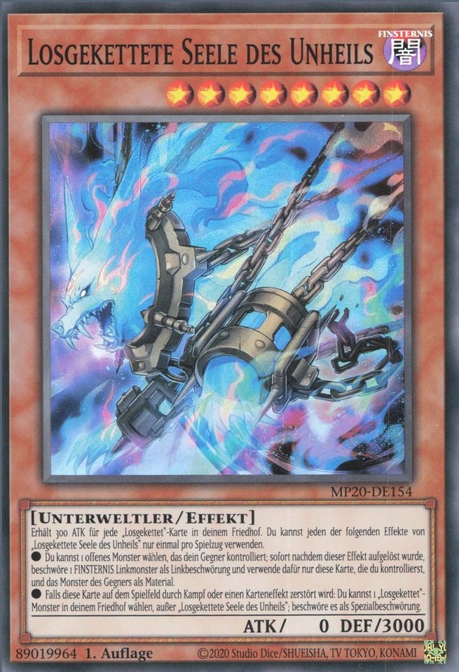 Recollectibles Sammelkarte Yugioh Karte Losgekettete Seele Des Unheils
