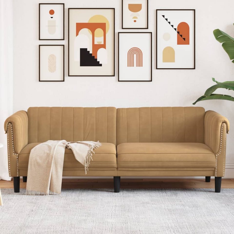 Vidaxl Sofa Sofa 3 Sitzer Braun Samt