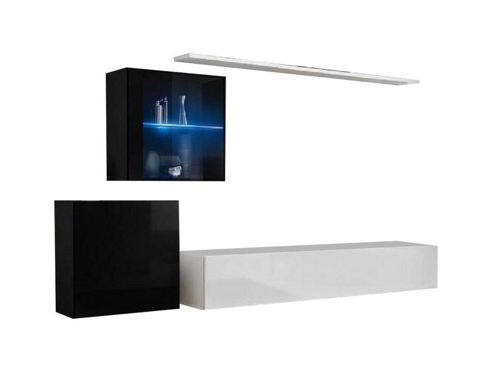 Jvmoebel Wohnzimmer Set Wohnzimmermöbel Designer Modern Wohnwand 260cm