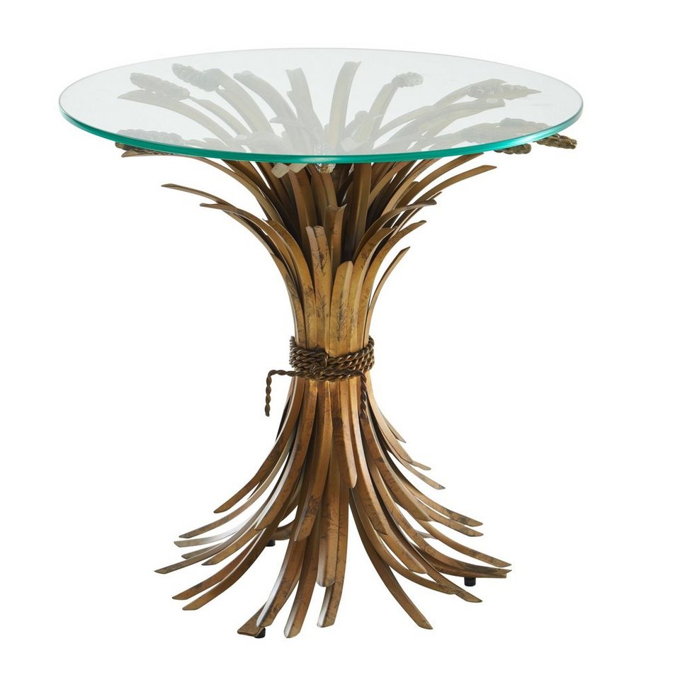 Kadima Design Beistelltisch Goldener Sofatisch Mit Glasplatte Modernes