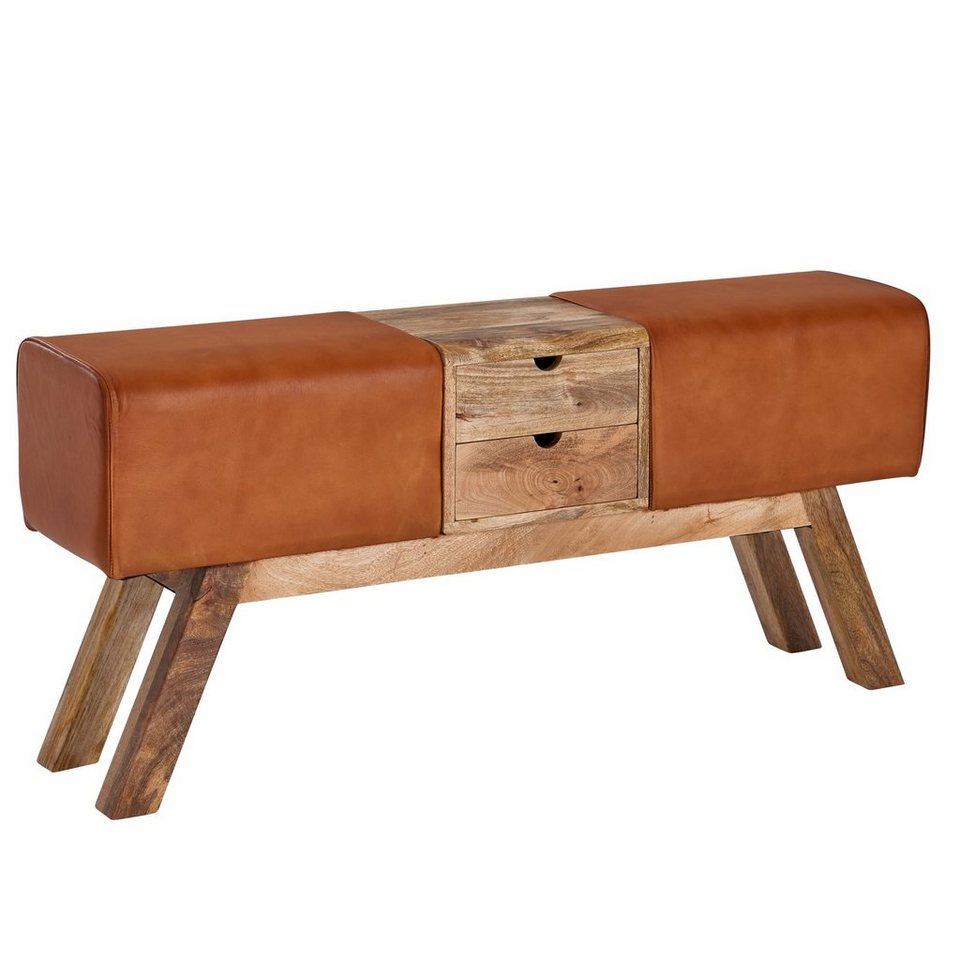 Wohnling Sitzbank Wl6481 Design Turnbock Braun Mit Schubladen