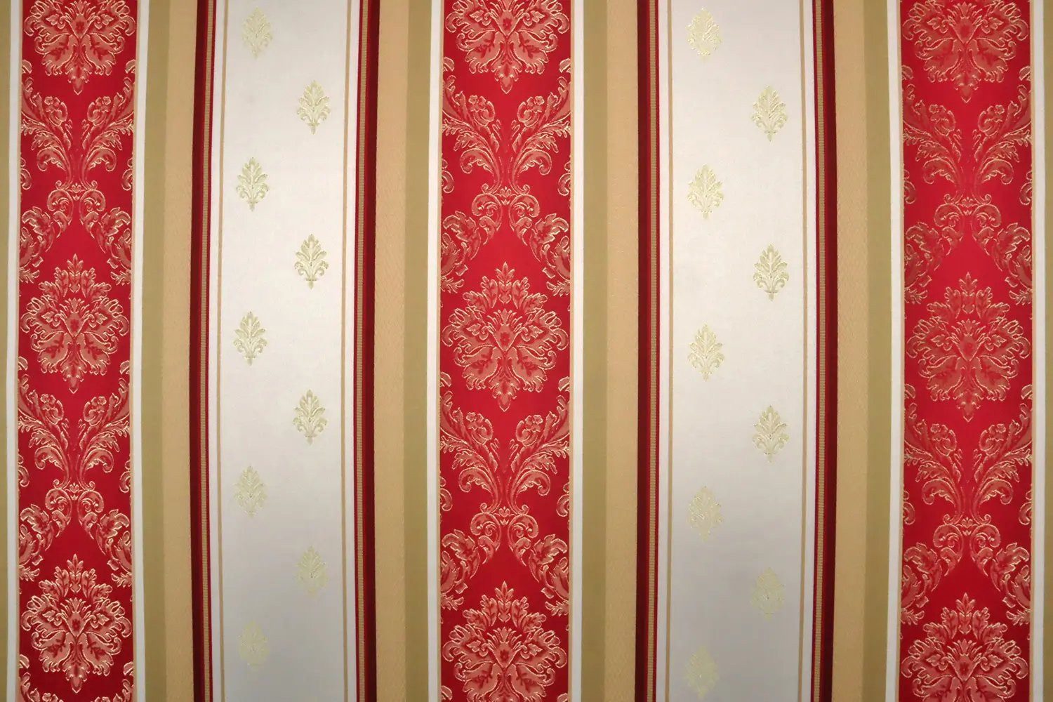 Stofferia Stoff Polsterstoff Jacquard Chateau Versailles Rot, Meterware