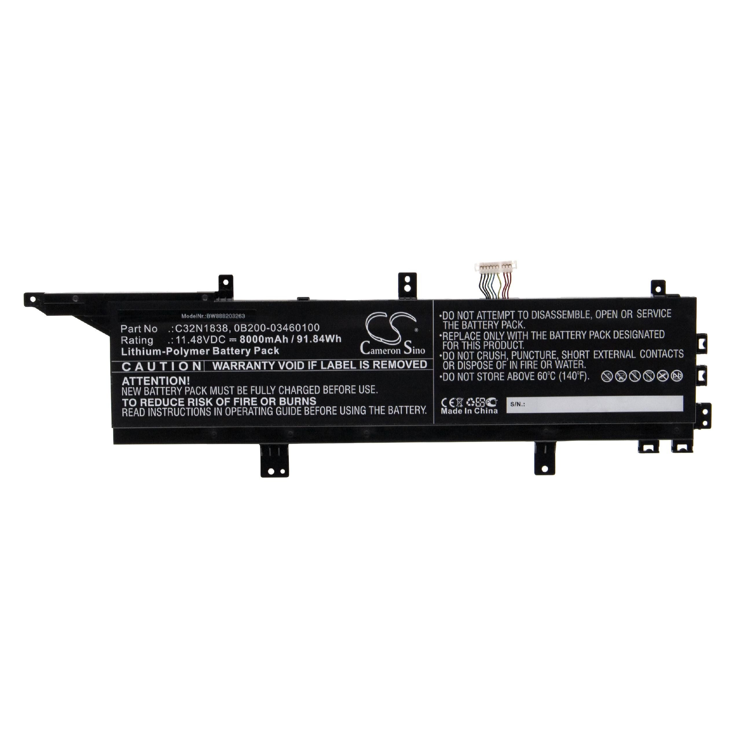 vhbw passend für Asus W730G5T-AV011T, W730G5T-AV010R, W730, W730G5T-AV009T, Laptop-Akku Li ...