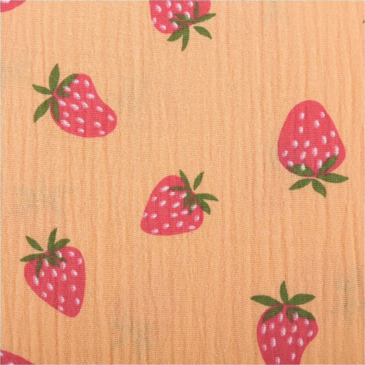 SchÖner Leben Stoff Musselin Stoff Double Gauze Fragola Erdbeeren