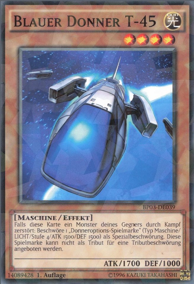 Recollectibles Sammelkarte Yugioh Karte Blauer Donner T 45 V 2