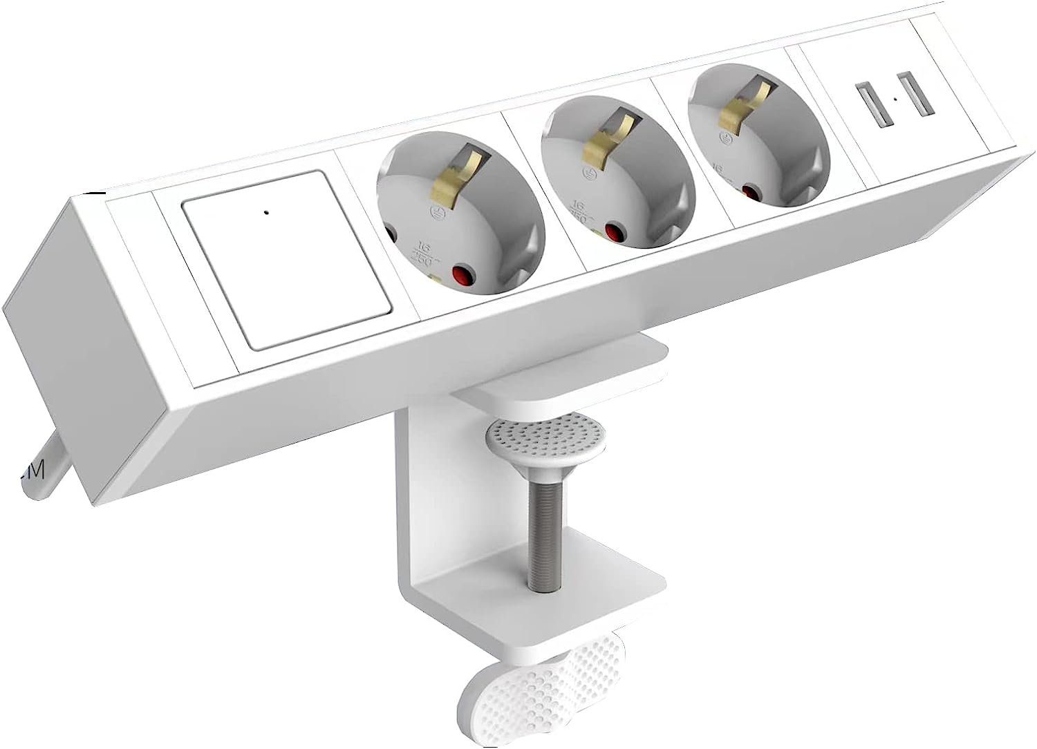 Super Solu Tischsteckdosenleiste mit Schalter /3-Fach und 2 USB ...