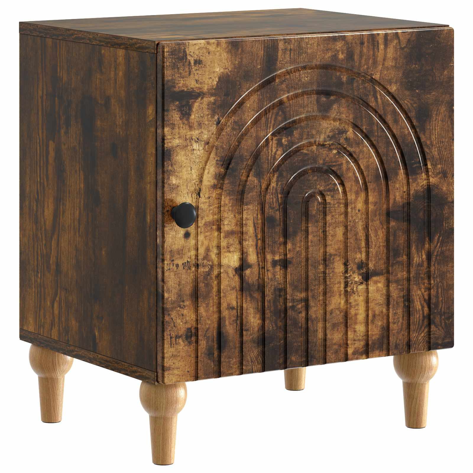 vidaXL Nachttisch Nachttisch Geräucherte Eiche 43 x 34,5 x 50 cm ...