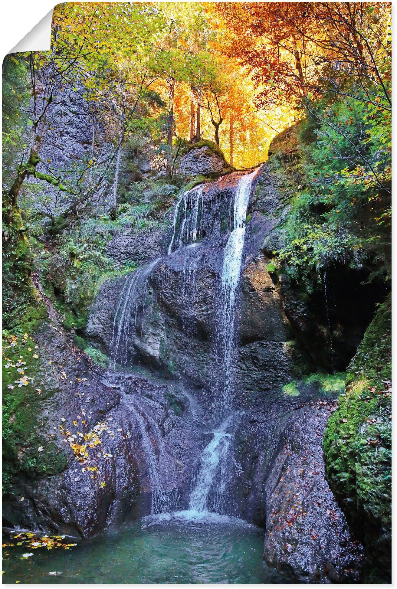 Artland Wandbild Niedersonthofener Wasserfall im Allgäu, Wasserfallbilder (1 St), als ...