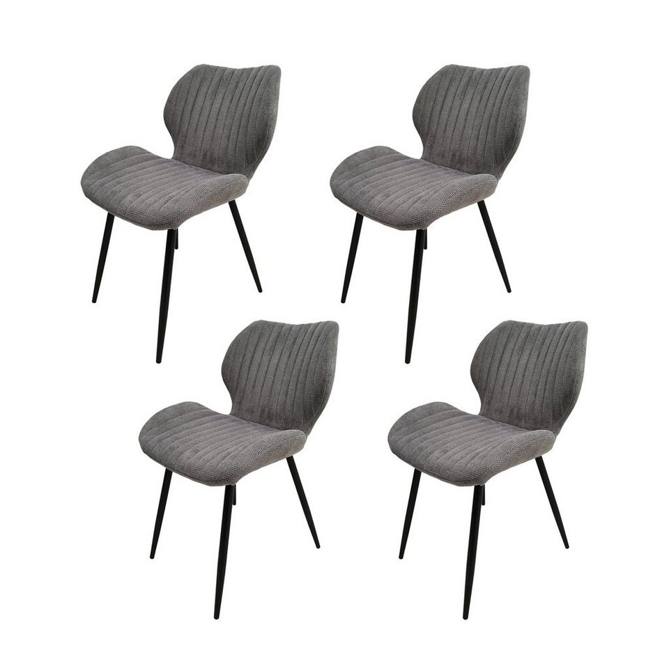 Hti Living Esszimmerstuhl Stuhl Vanas Grau 4er Set Set 4 St