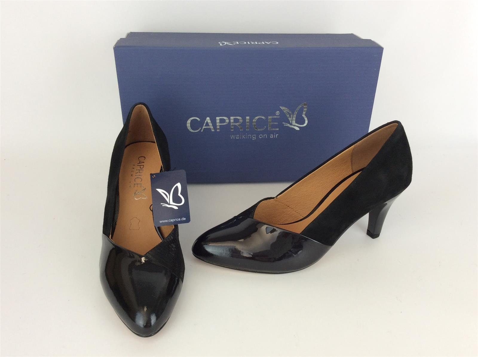 Caprice Caprice Damen Pumps schwarz, 7cm Absatz 39 Pumps