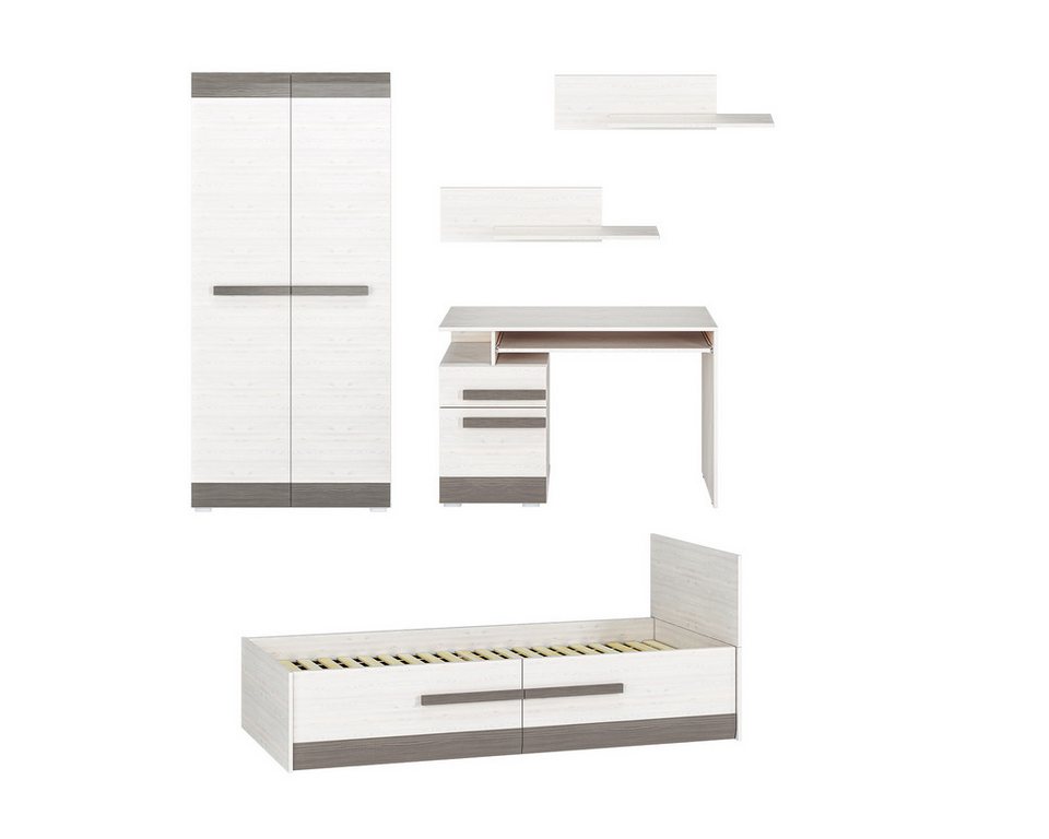 Feldmann Wohnen Jugendzimmer Set Blanco Blanco 5 St 1