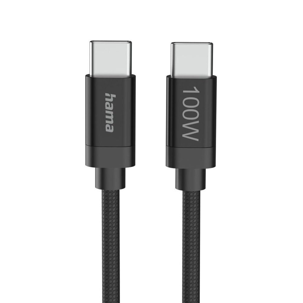 Hama USB-Kabel, Ladekabel Fabric, USB-C - USB-C, 100W, 3 m, Nylon ...