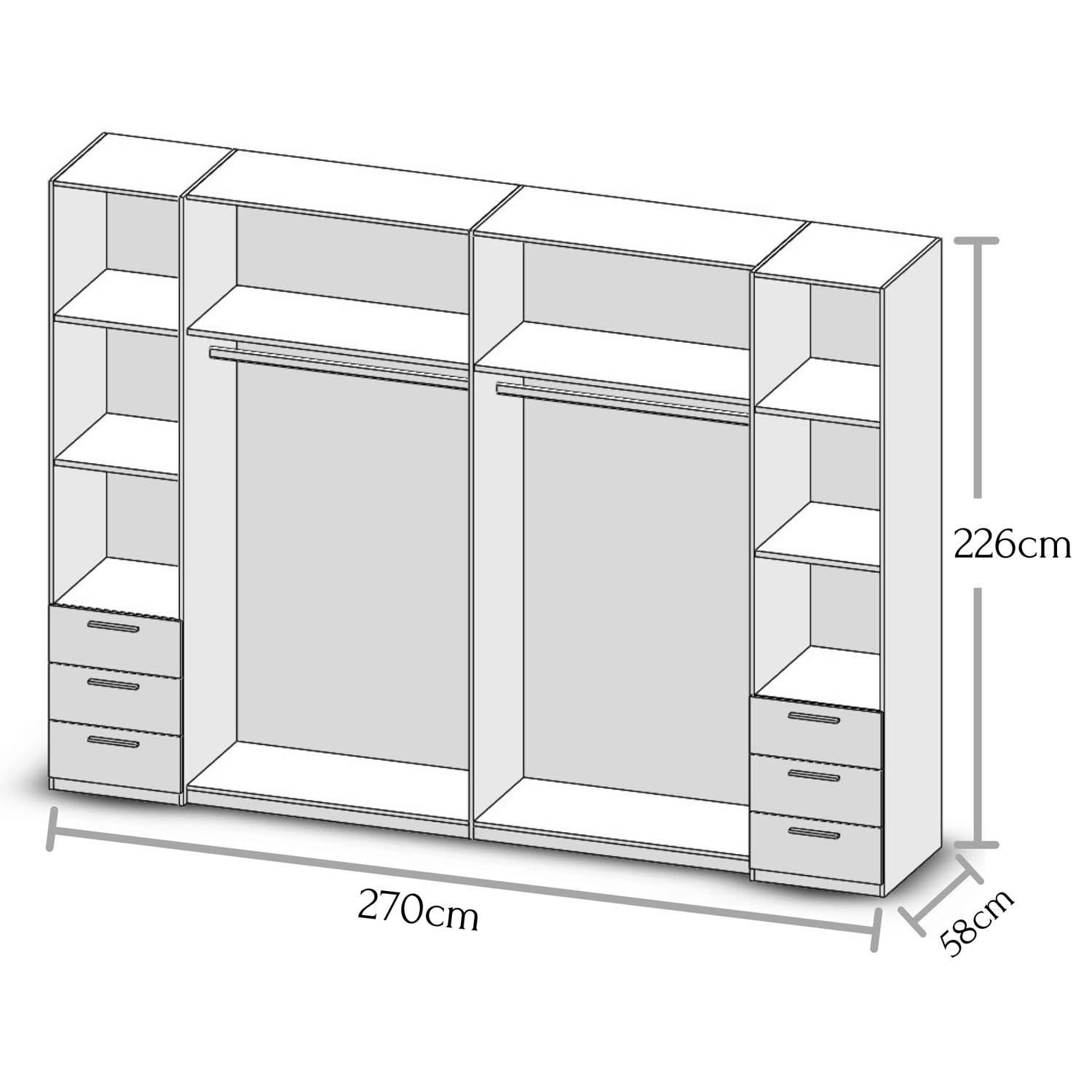 Möbelando Kleiderschrank Store Eleganter Kleiderschrank Mit Viel