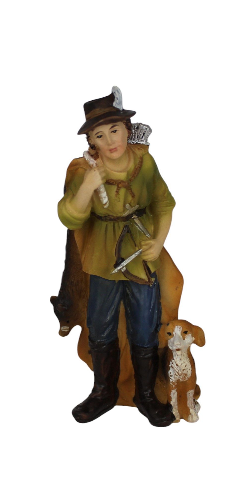 Krippenfigur Krippenfigur Jäger mit Hund und Beute (1 St)