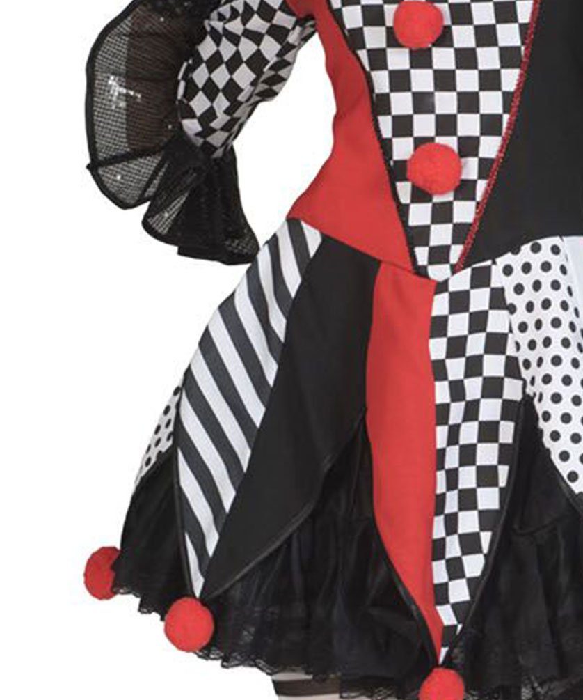 Karneval-Klamotten Clown-Kostüm Horror Damen grusel Harlekin ...