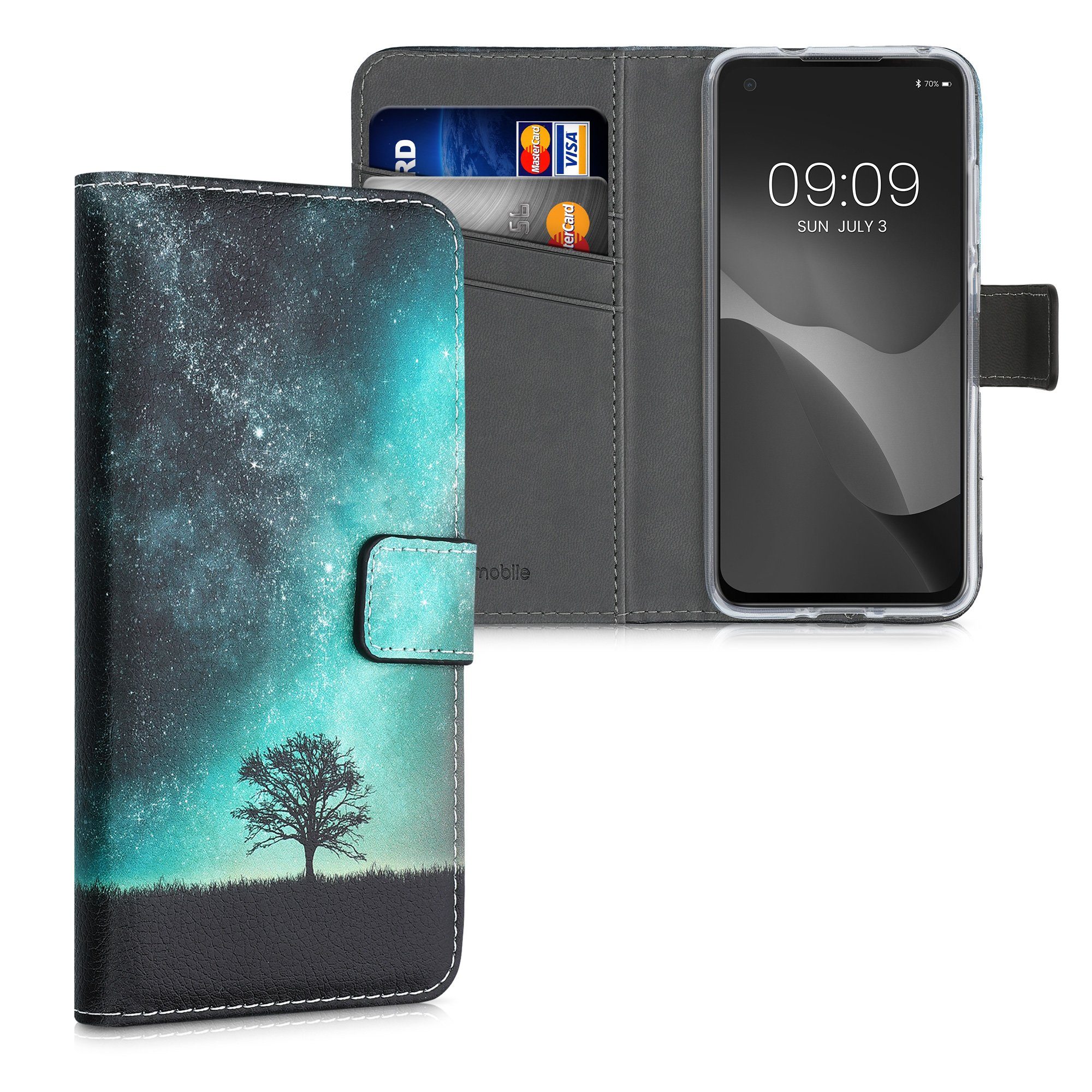 Kwmobile Handyhülle Wallet Case Kompatibel Mit Asus Zenfone 8 Hülle