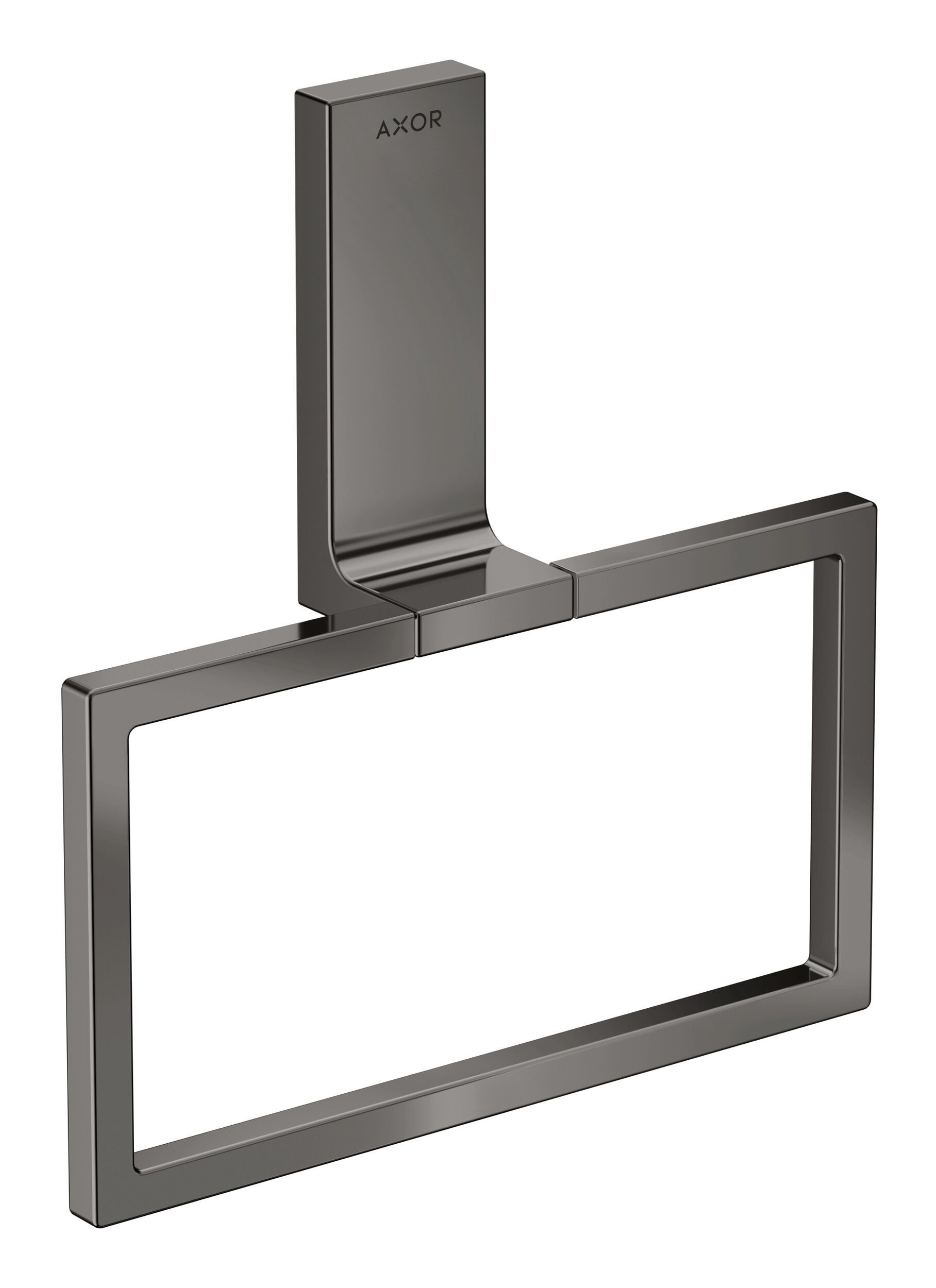 hansgrohe Handtuchhalter Axor Universal Rectangular, Handtuchring - Polished Black Chrome