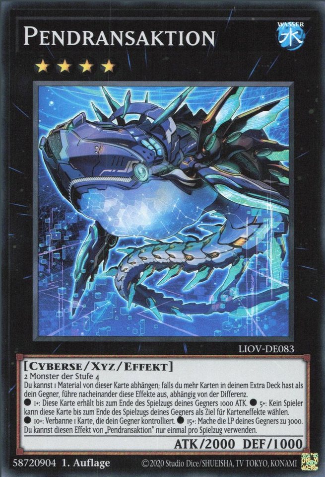 Recollectibles Sammelkarte Yugioh Karte Pendransaktion Deutsch Yu Gi
