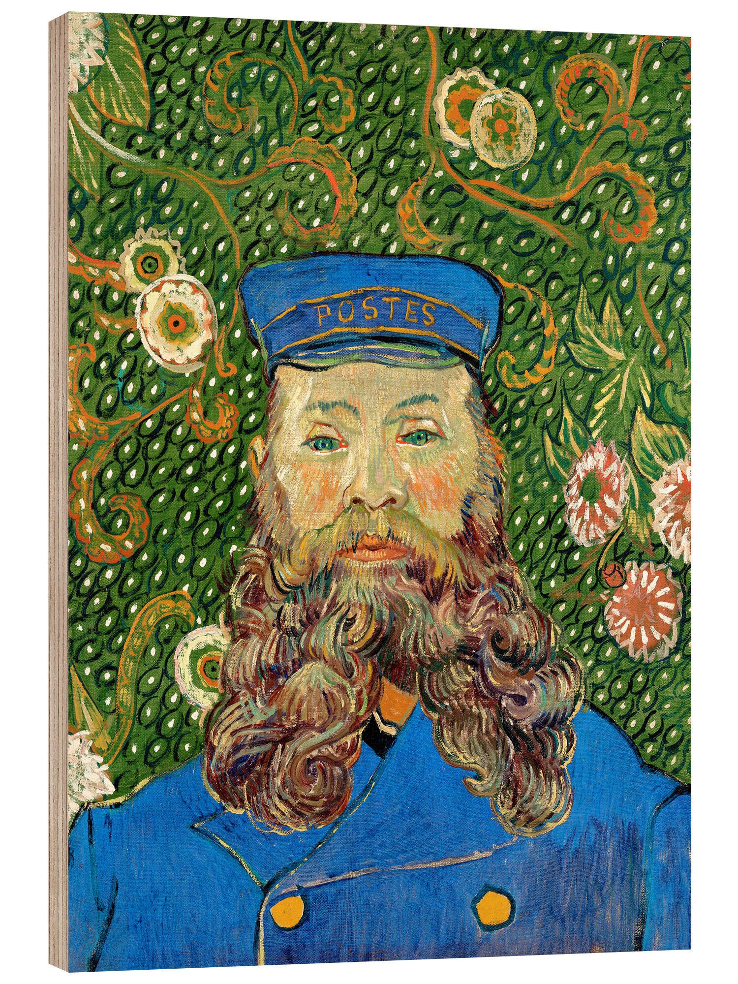 Posterlounge Holzbild Vincent Van Gogh Der Briefträger Joseph Roulin I