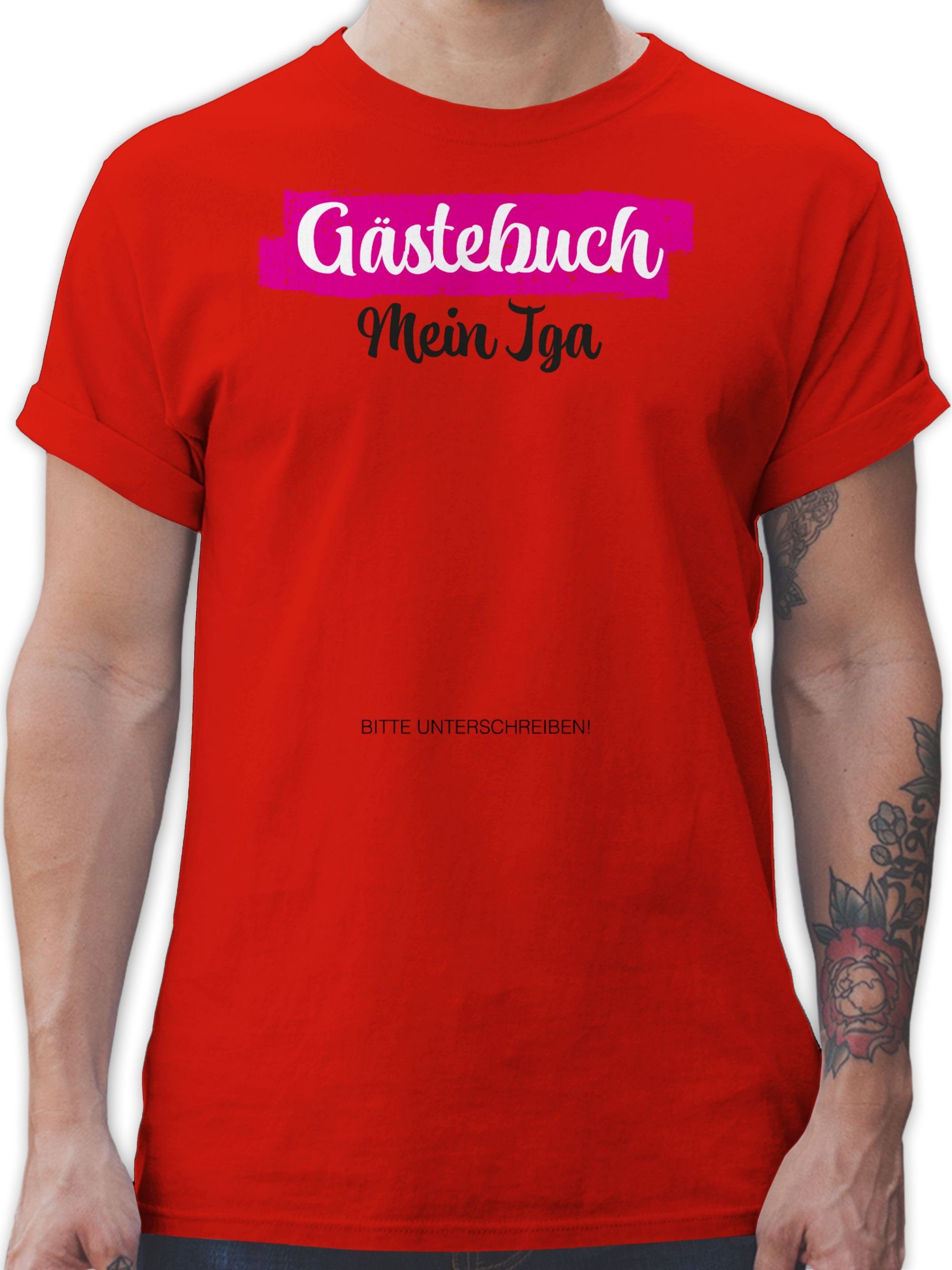 Shirtracer T-Shirt JGA Gästebuch I Gästeliste Unterschreiben JGA Männer