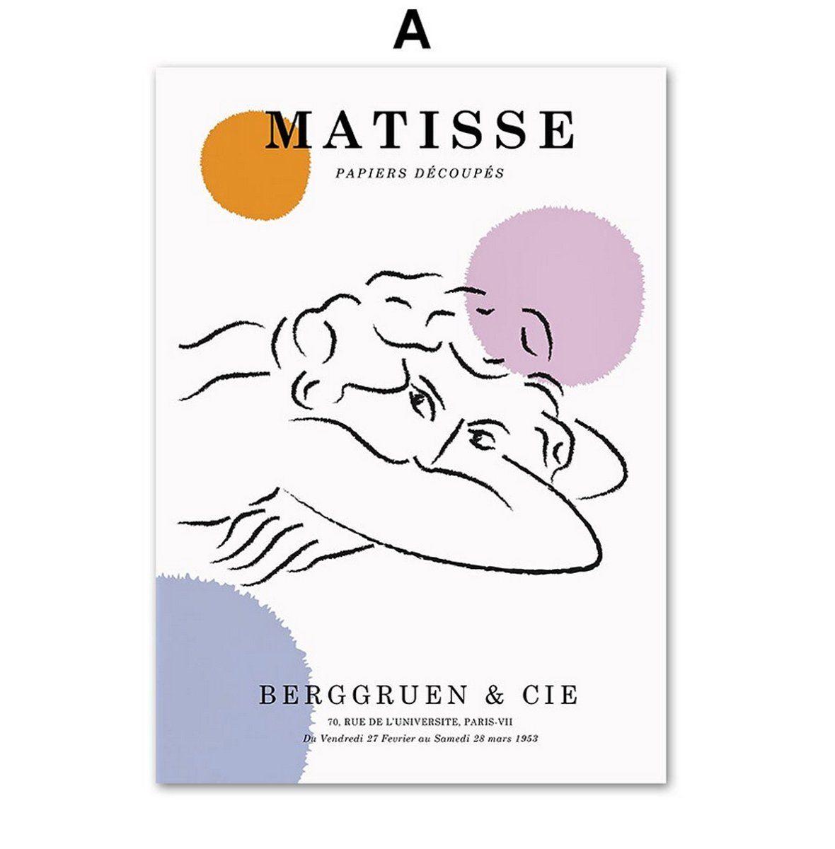 TPFLiving Kunstdruck (OHNE RAHMEN) Poster - Leinwand - Wandbild, Henri Matisse - Blumen ...