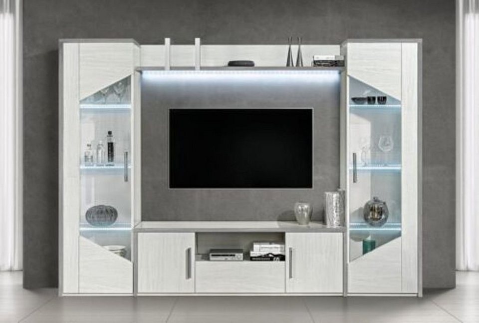 Jvmoebel Wohnzimmer Set Wohnwand Set 4tlg Wohnzimmer Rtv Vitrine