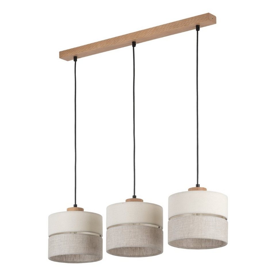 Famlights Hängeleuchte Pendelleuchte Amal In Beige E27 3 Flammig