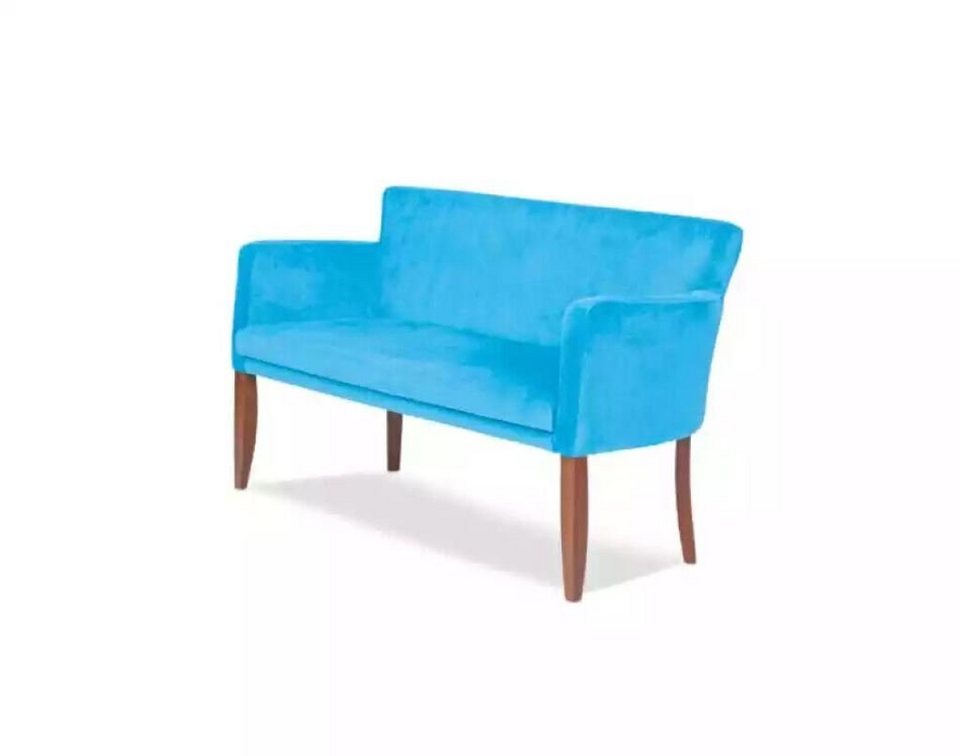 Jvmoebel Sofa Blauer Textil Zweisitzer Arbeitszimmer Couch Moderne