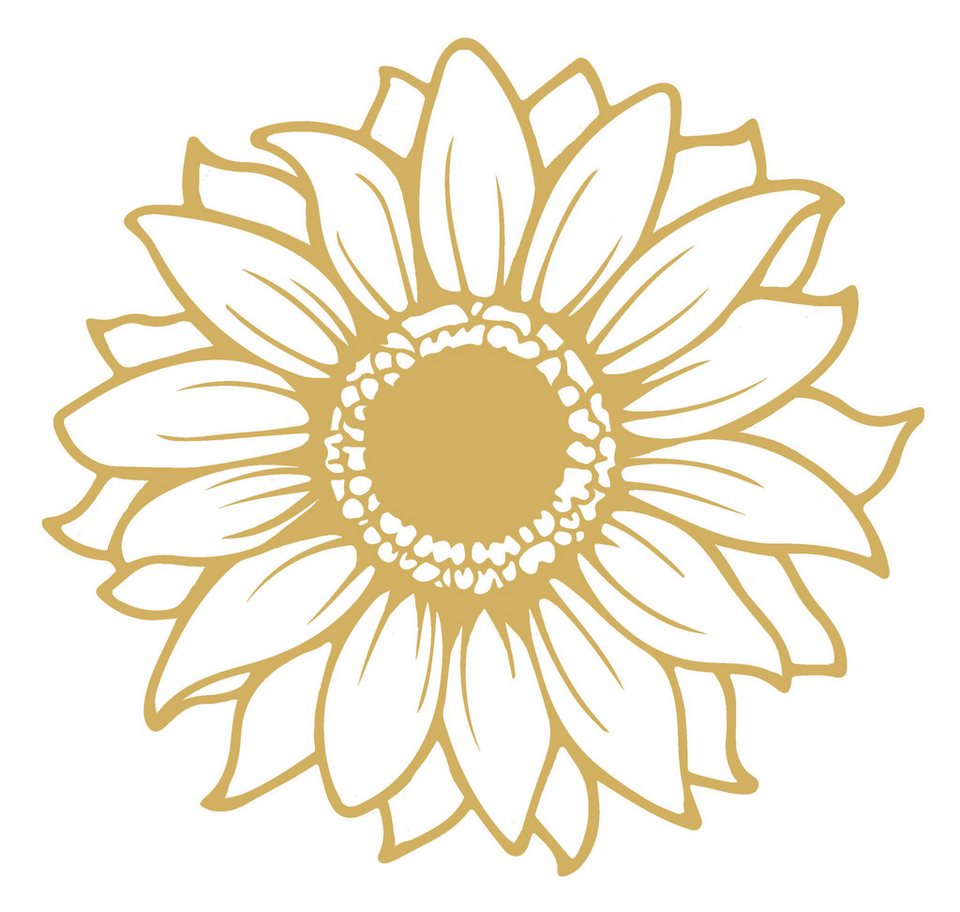 Jumpeak Wanddekoobjekt Sonnenblume Metall Wanddekorationen