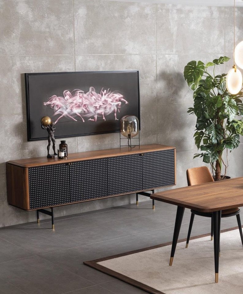 Jvmoebel Anrichte Wohnzimmer Anrichte Braune Luxus Stil Moderner