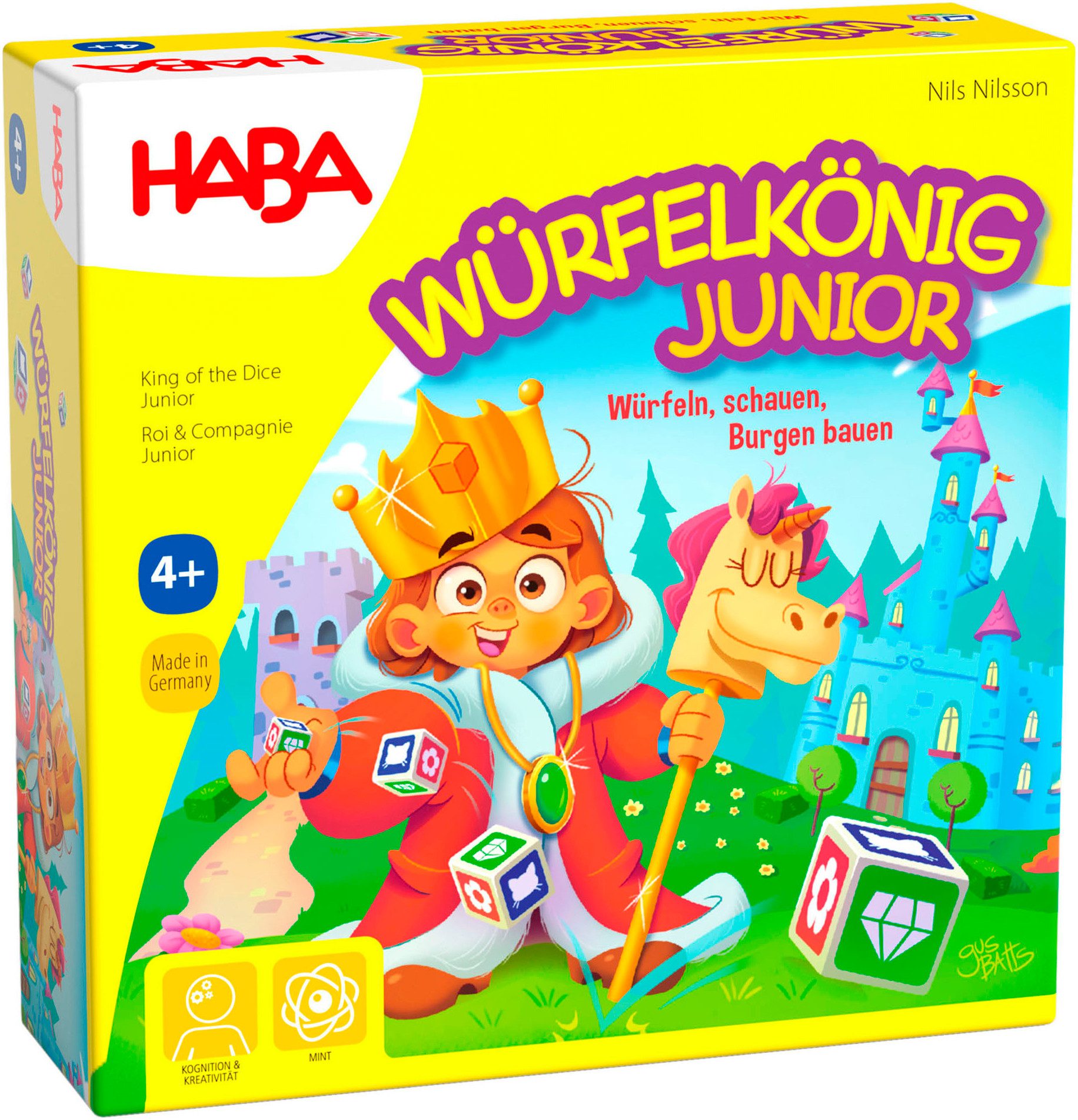 Haba Spiel, Kinderspiel Würfelkönig Junior, Made in Germany, Einfache Regeln für schnellen Spielspaß