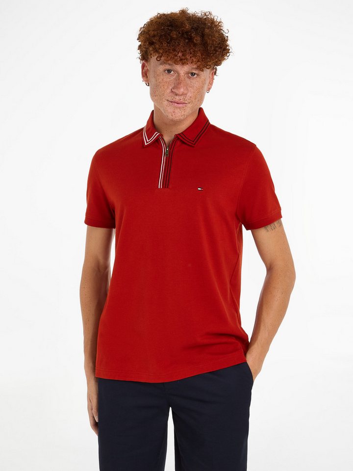 Tommy Hilfiger Poloshirt Rwb Zip Placket Tipping Reg Polo Mit