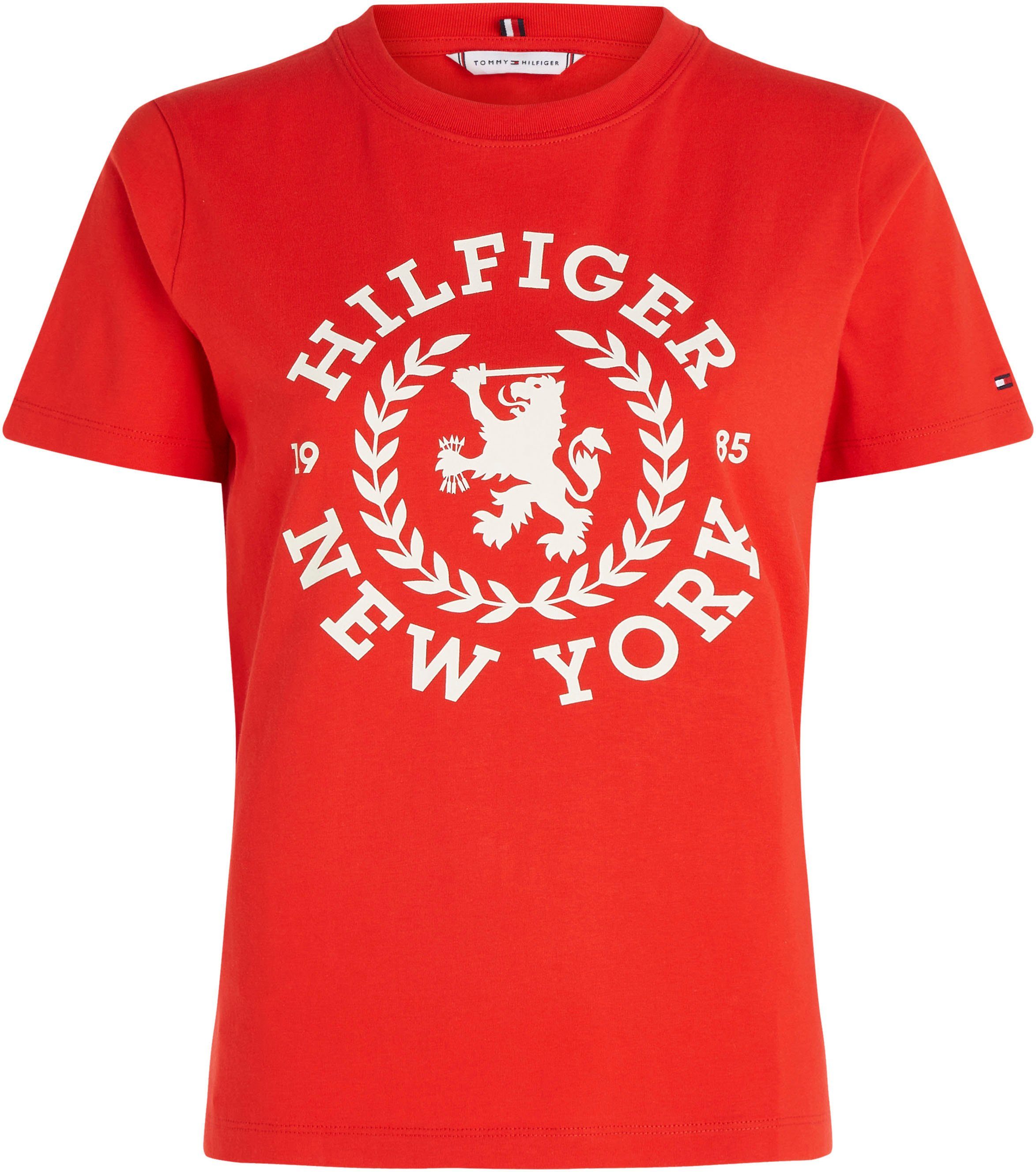 Tommy Hilfiger Curve Rundhalsshirt Crv Reg Crest C Nk Tee Ss Mit