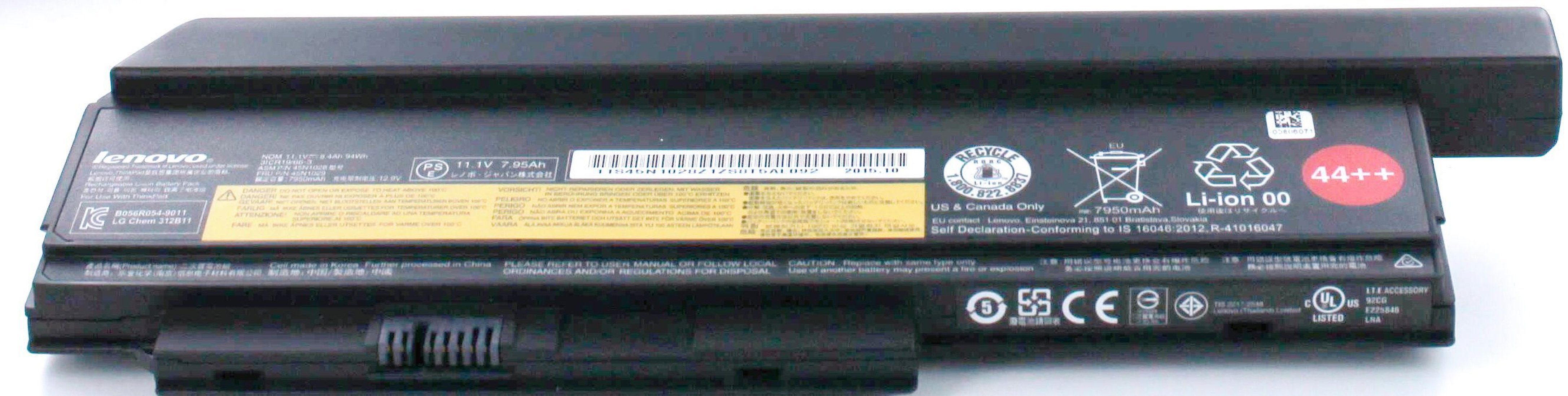 Lenovo Original Akku für Lenovo ThinkPad X230 Laptop-Akku Akku 7950 mAh